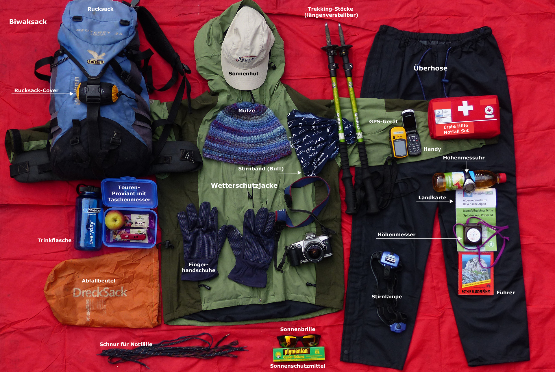 Diese Sachen sollten Sie bei einer Bergwanderung unbedingt dabei haben ...